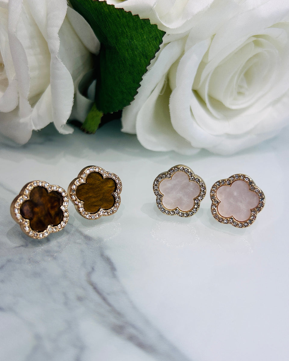 Clover Studs - Bronze – The Dressing Room